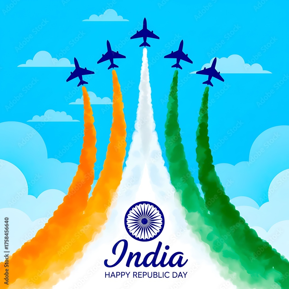 Indian air force jets perform vibrant tricolor smoke display in ...