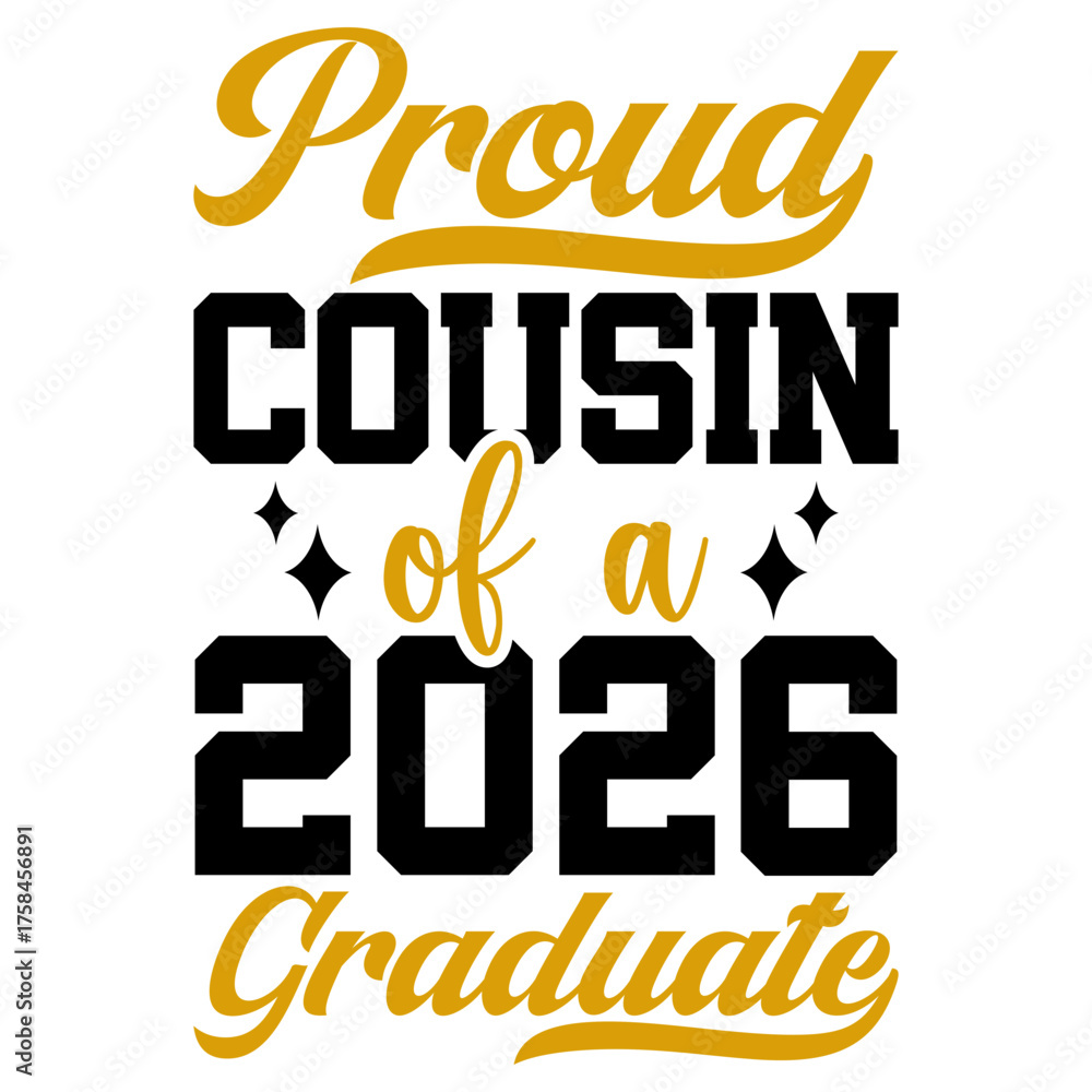 Proud cousin of a 2026 graduate Stock Vector | Adobe Stock