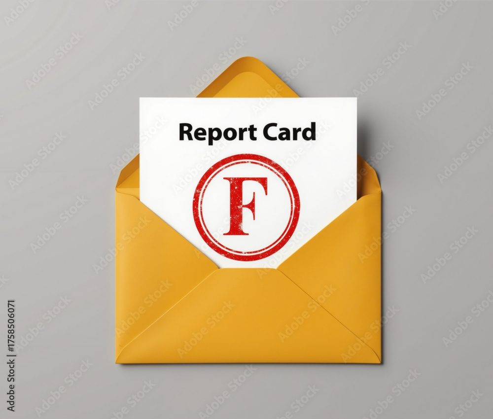 Academic Performance Report Card – Failed Grade Notification for ...