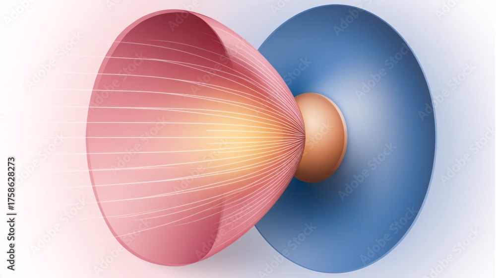 conceptual illustration of air distortion and shock cone forming around ...