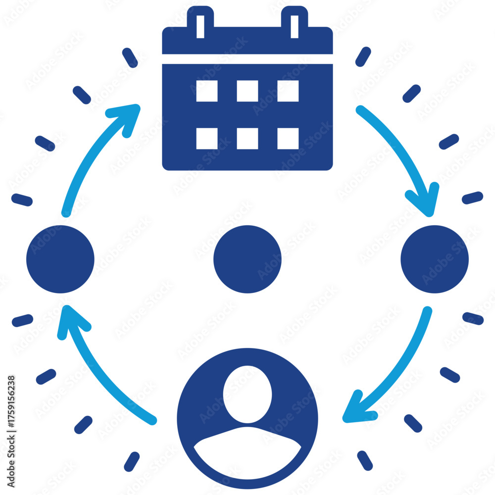CRM Timeline Simple and clear vector icon illustrating an essential ...
