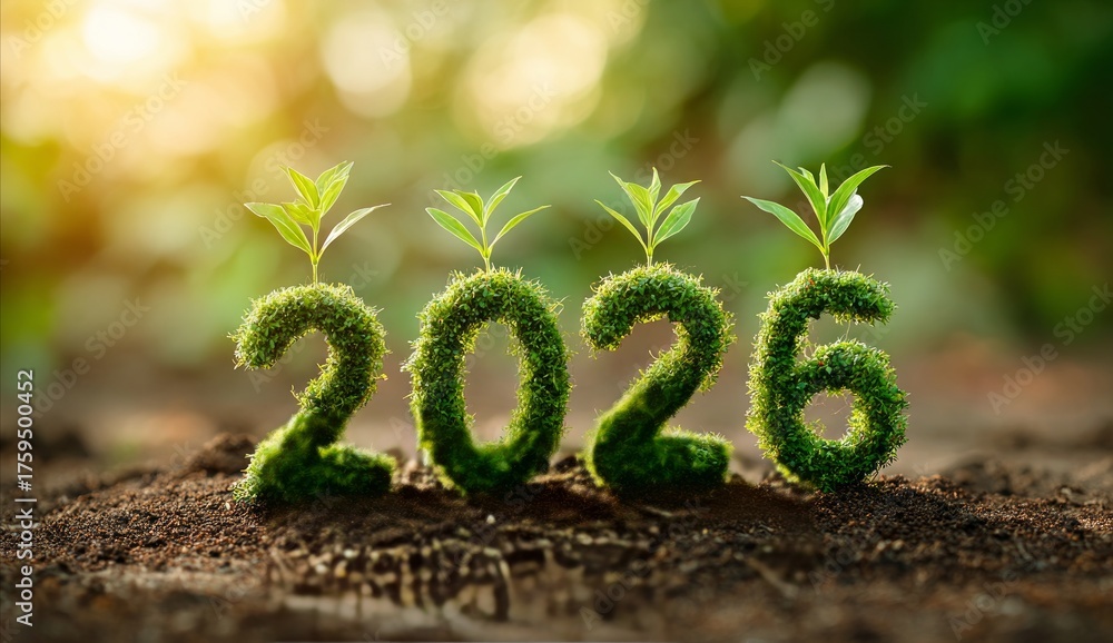 2026 A Year of Growth and Sustainability Stock Illustration | Adobe Stock