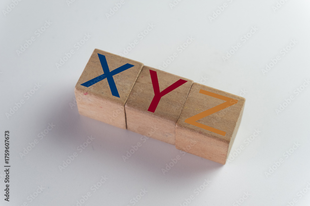 Concept of Generations X, Y (Millennials), and Z. Wooden blocks with ...
