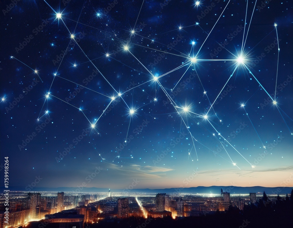 crystal clear image of the orion constellation stars twinkling brightly ...