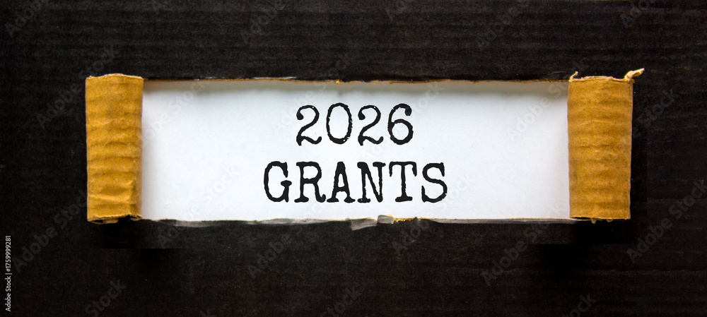 2026 Grants symbol. Concept words 2026 Grants on beautiful white paper ...