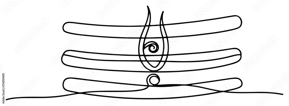 Image vectorielle Stock Shiva Tilak, the Tripundra symbol with the ...