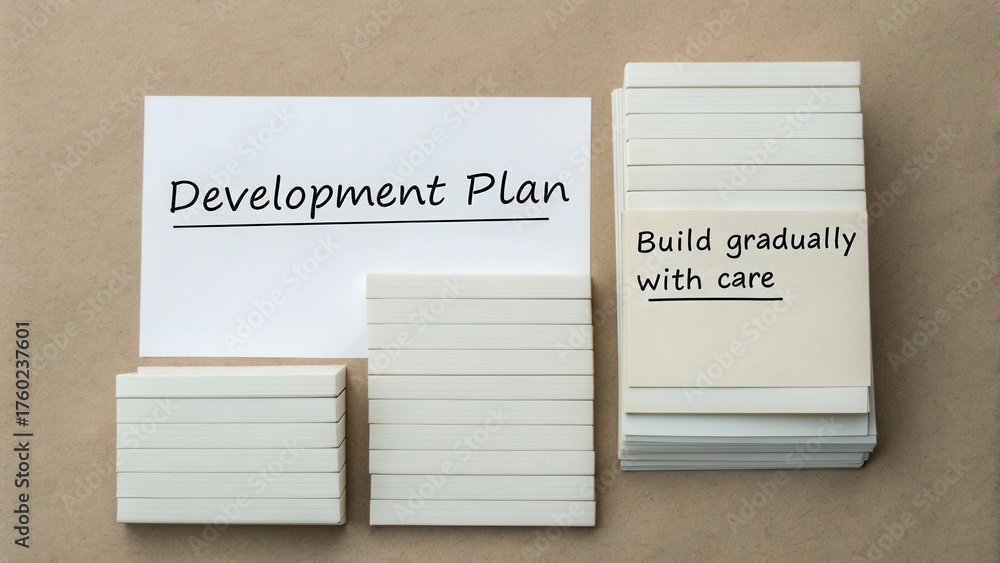 Development Plan Concept with Progress Notes and Careful Building ...