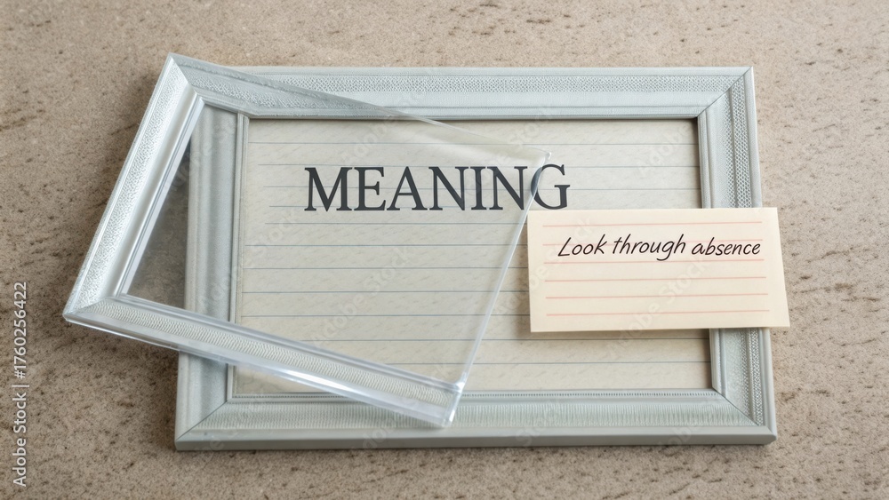 Conceptual representation of meaning with a frame, absence note, and a ...