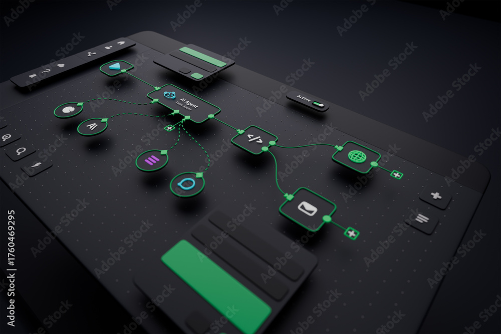 AI workflow automation artificial intelligence software interface nodes ...