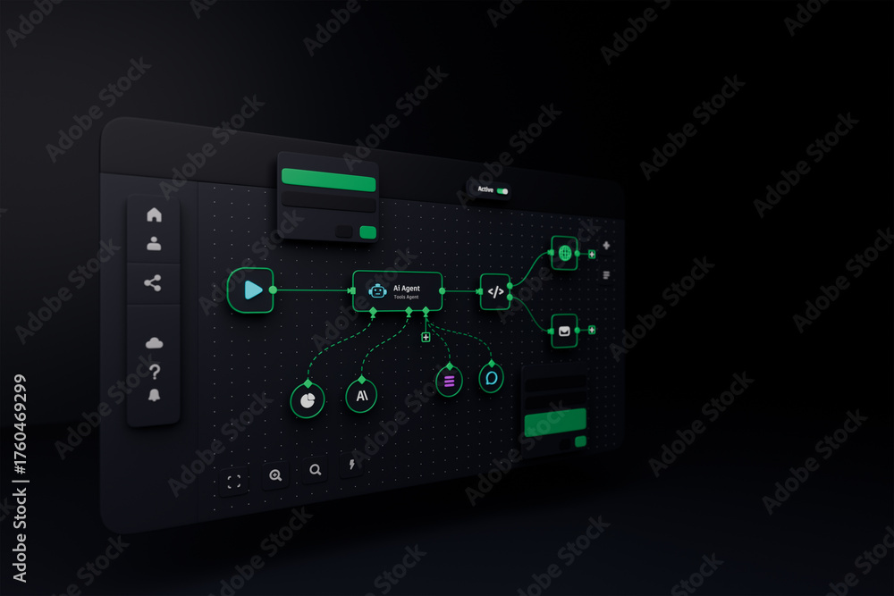 AI workflow automation artificial intelligence software interface nodes ...