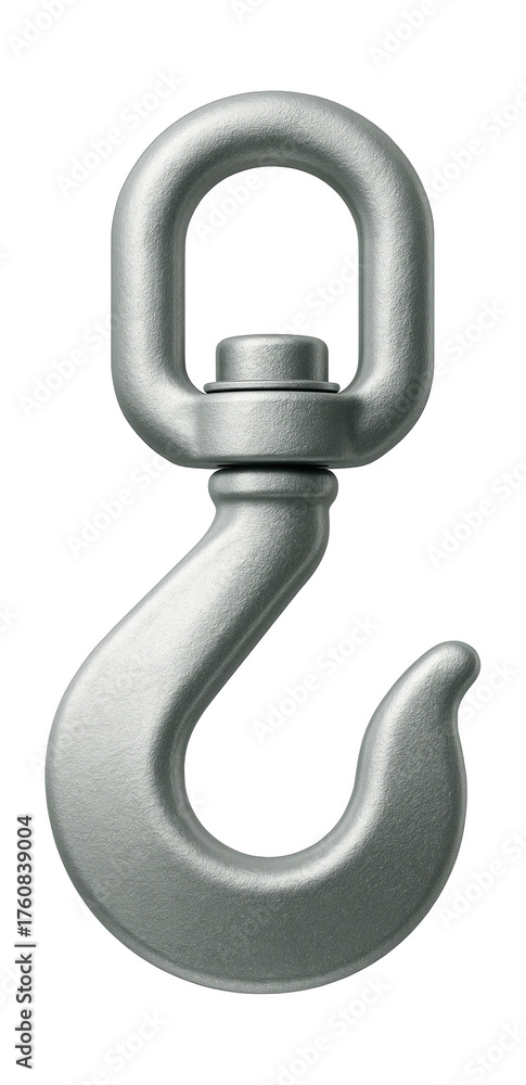 Zinc-coated rigging hook with a swivel eye for wind turbine maintenance ...