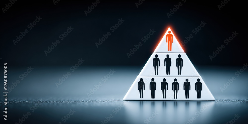 Illustration Stock Leadership pyramid hierarchy management team success ...