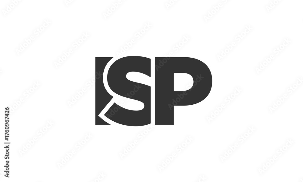 ISP logo design template with strong and modern bold text. Initial ...