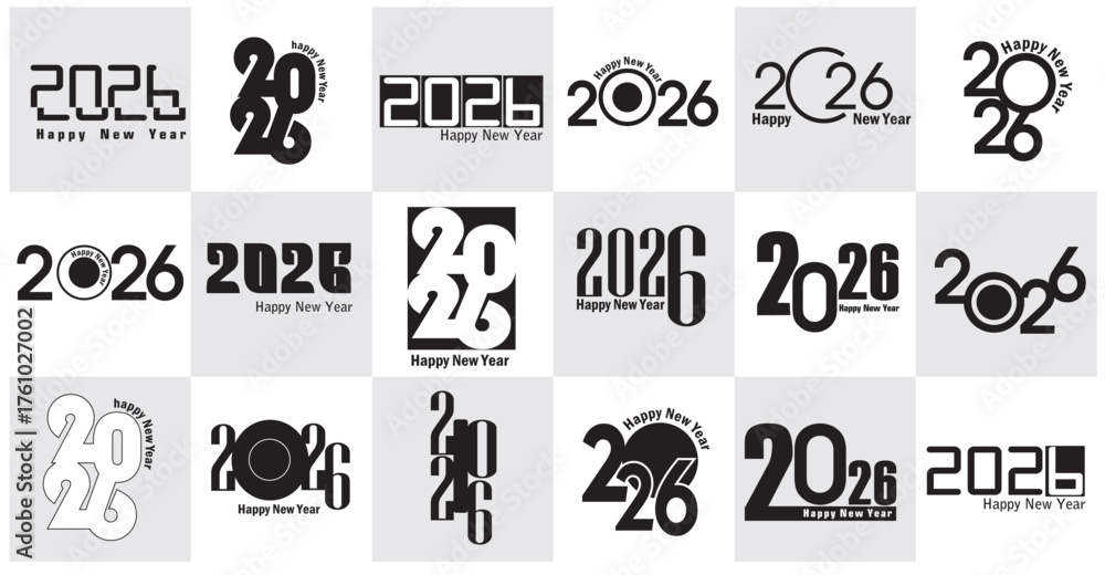 Image vectorielle Stock 2026 new year logo, 2026 vector logo, calendar ...