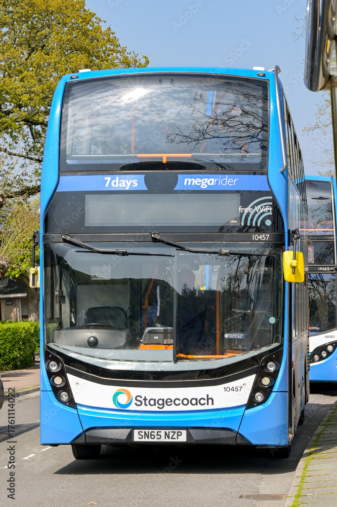 Dartmouth, Devon, England, UK - 24 April 2025: Front view of a double ...