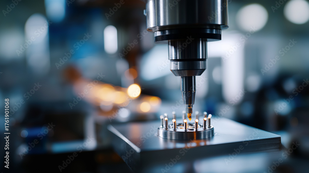 Foto de Stock Charging port installation on battery module robotic ...