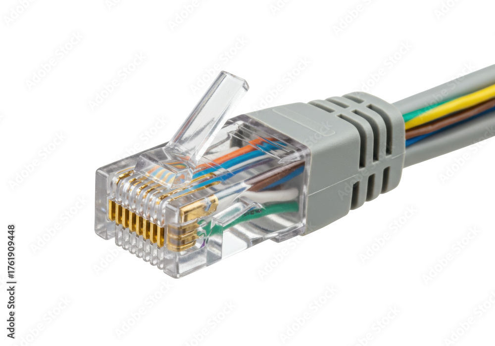 Стокове фото Gray RJ45 connector isolated PNG on transparent background ...