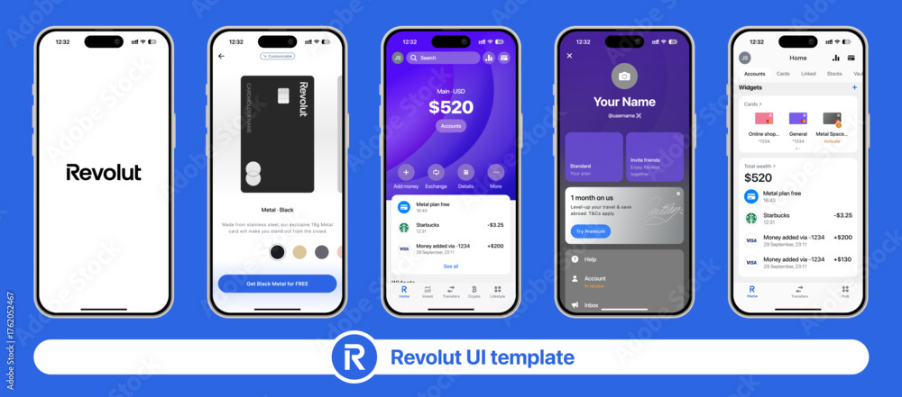 Revolut neo app banking Template UI App 2025 update, modern fintech ...