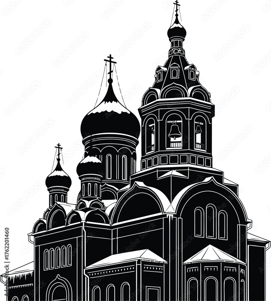 Vektor St nicholas day with a church, celebrating the feast day of the ...