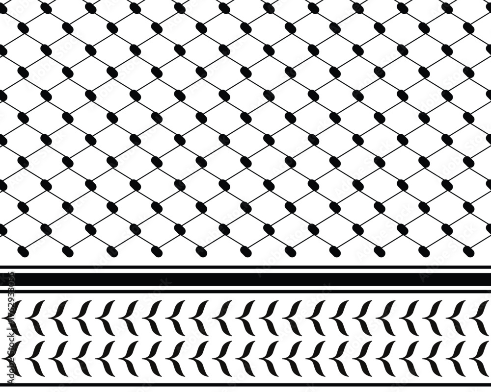 Keffiyeh Palestine Scarf Seamless Pattern Background Wallpaper Stock ...