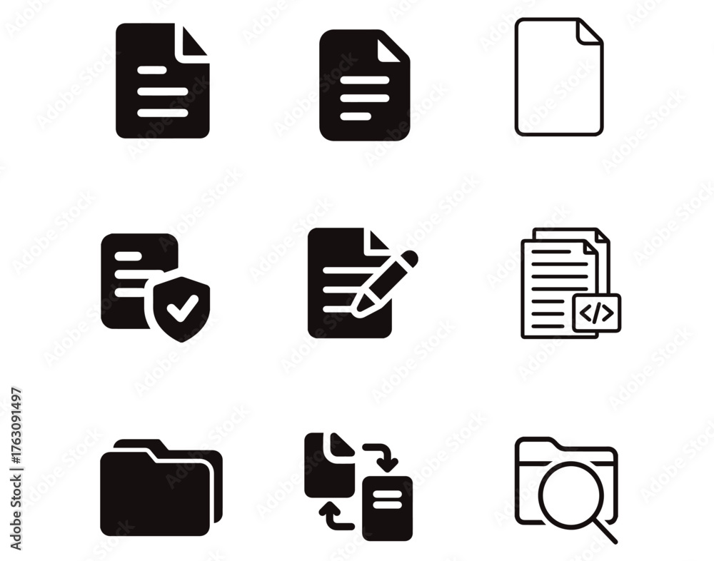 Set of high-quality vector file icons – clean, editable, and ready for ...
