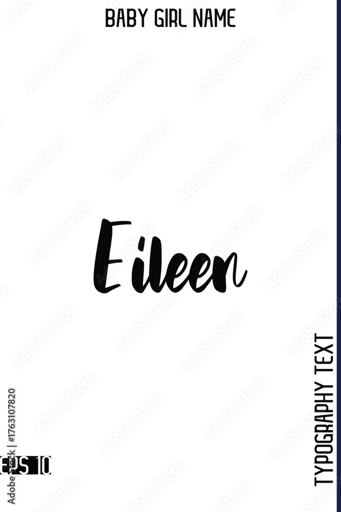 Stock-Vektorgrafik „Eileen -Girl Cute Name Stylish Bold Cursive ...