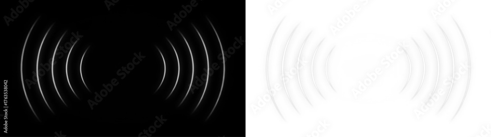 Abstract sound wave overlay illustration featuring concentric circles ...