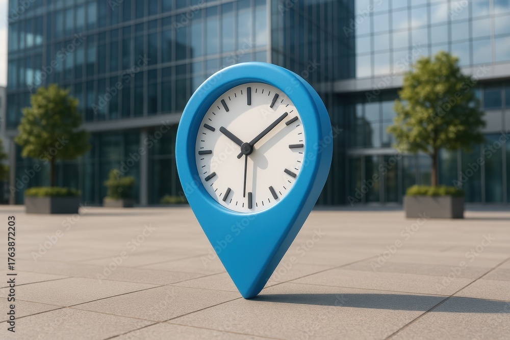 Time and Location Integration: A captivating image combines a classic ...
