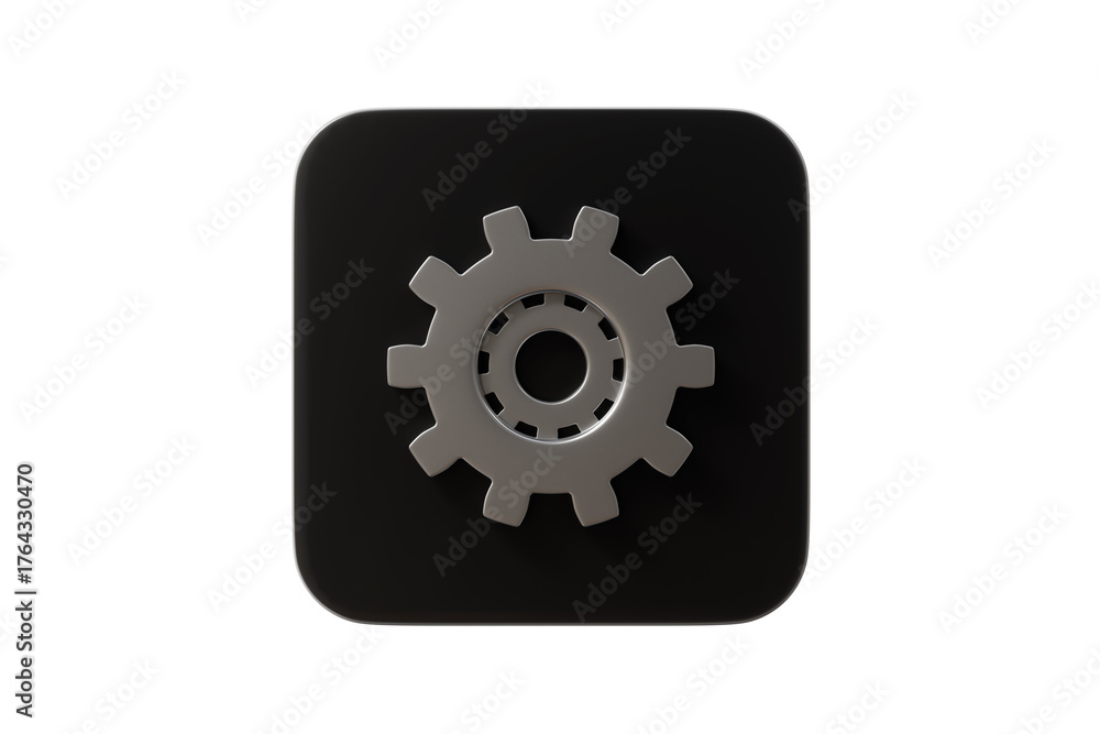 Стоковая иллюстрация «3d settings gear app icon. settings configuration ...