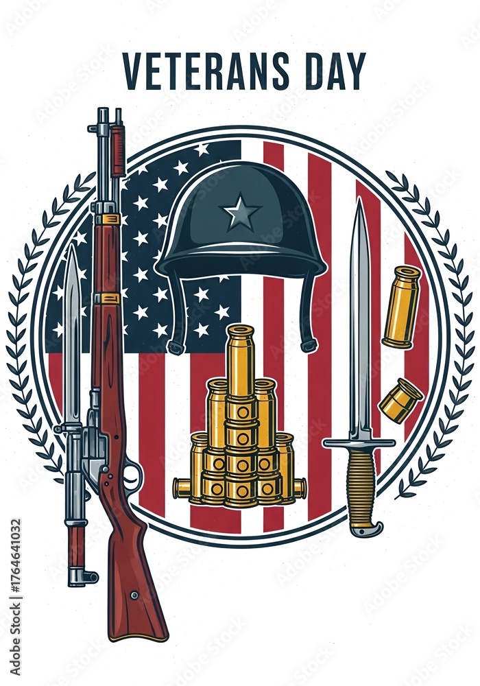 Ilustración de Stock Honoring Our Heroes A Tribute to Veterans Day with ...