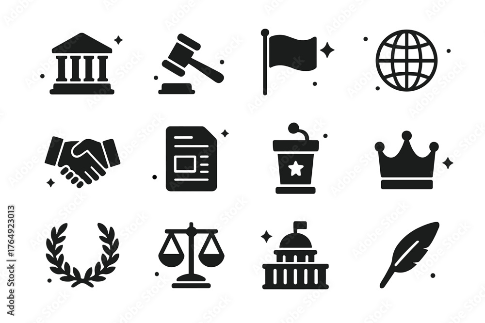Statecraft Icon Set. Statecraft. Solid icons set of Statecraft ...