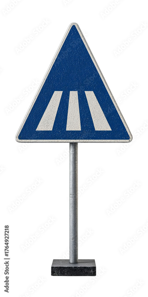 PNG of Traffic sign indicating pedestrian crossing with a triangular ...