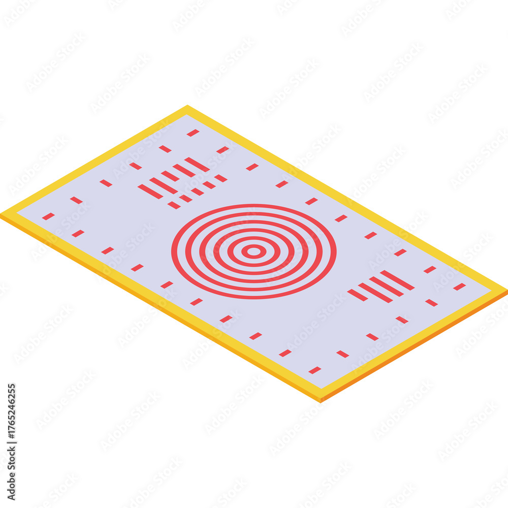 Pixel Art Target Board With Concentric Circles and Aiming Markings on ...
