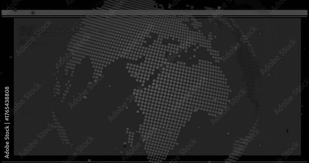 Displaying dot-matrix globe mapping Europe, Africa on dashboard with ...