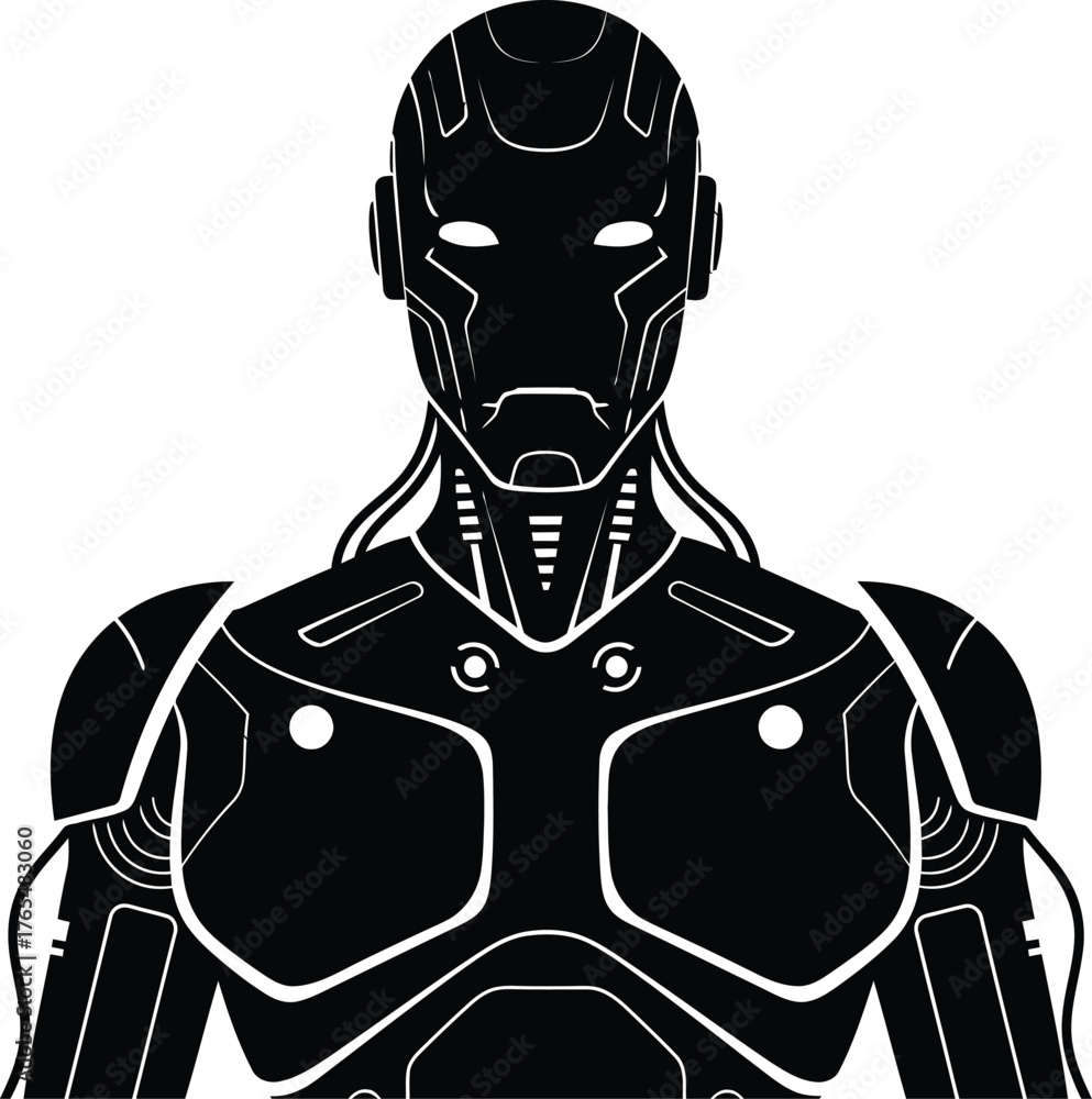 AI agent automation robot icon vector illustration. Agentic AI robot ...