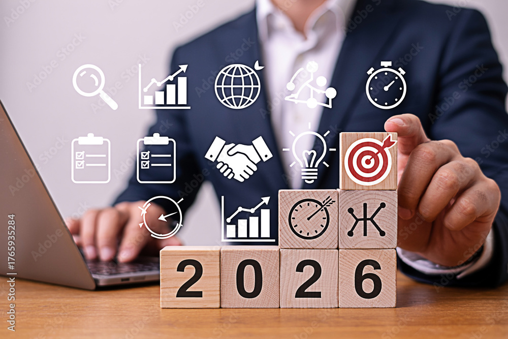 Business strategy planning for success in 2026 with goals and ...