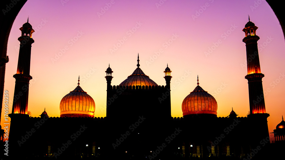 Jama Masjid in Delhi, India, one of the largest and most famous mosques ...