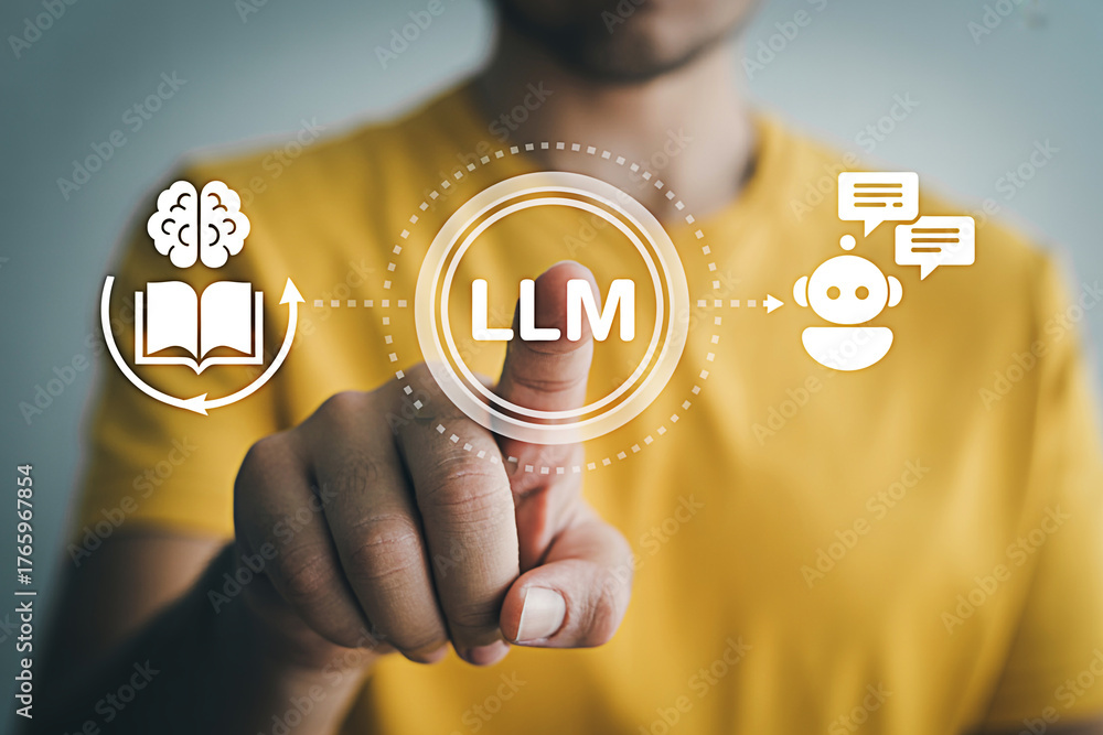 Foto de Stock Understanding llm large language models concept for ai ...