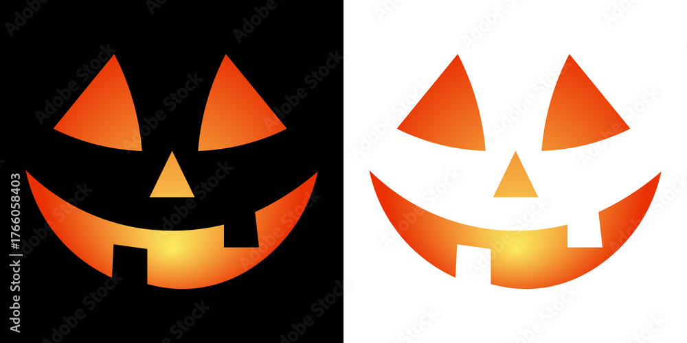 Illustrazione stock di halloween smiley faces. Set of creepy, scary ...