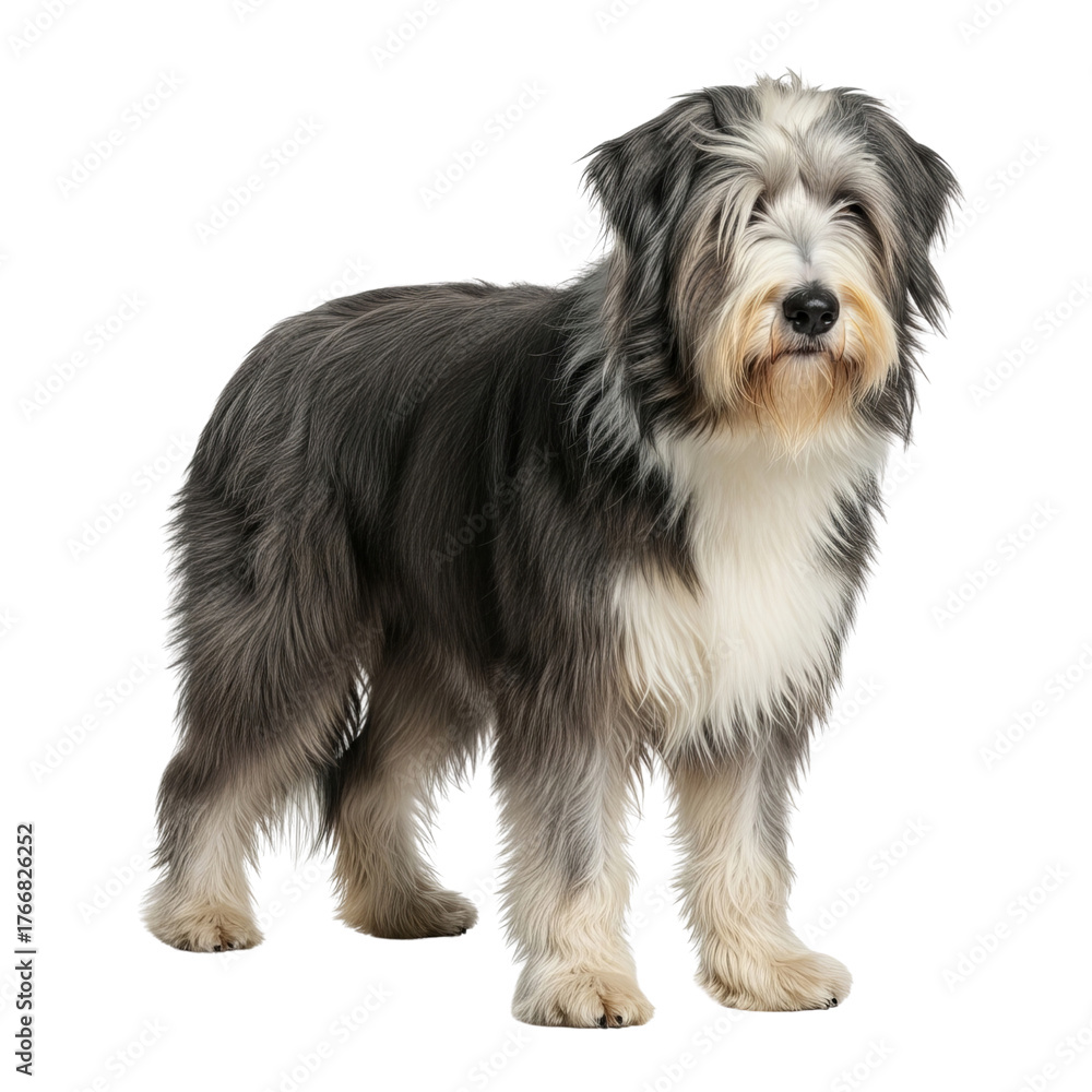 Bearded Collie, a shaggy, medium-sized dog breed of the herding dog ...