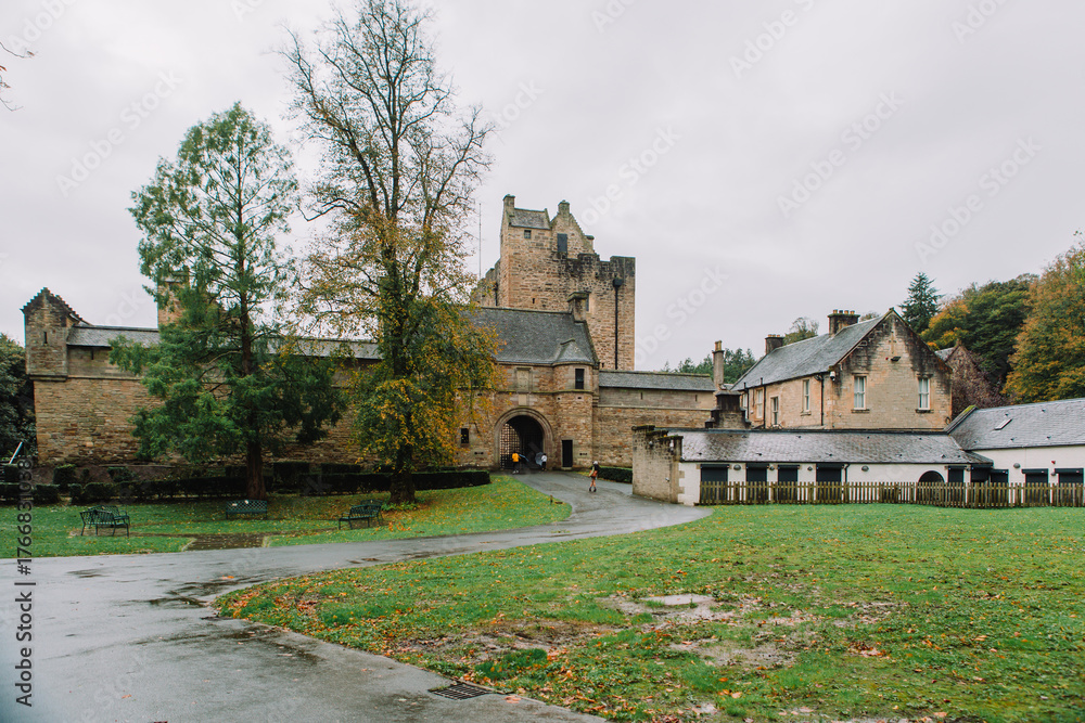 Kilmarnock, United Kingdom- April 20 2024: The historic Dean Castle, a ...