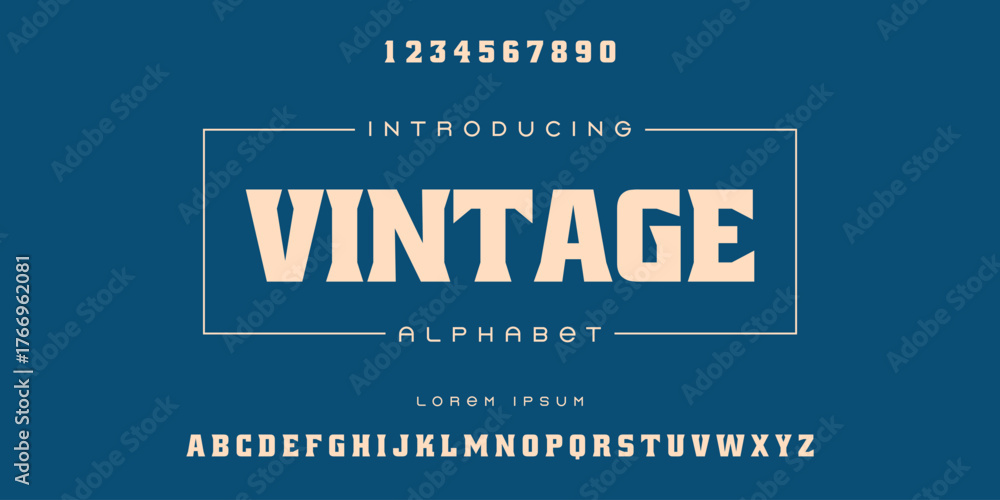 Vector de Stock Retro vintage college font alphabet for varsity sports ...