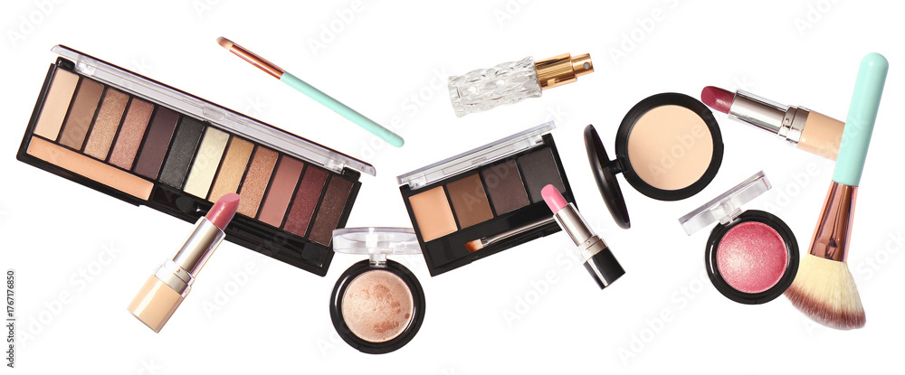 Foto comprehensive collection of makeup essentials scattered ...