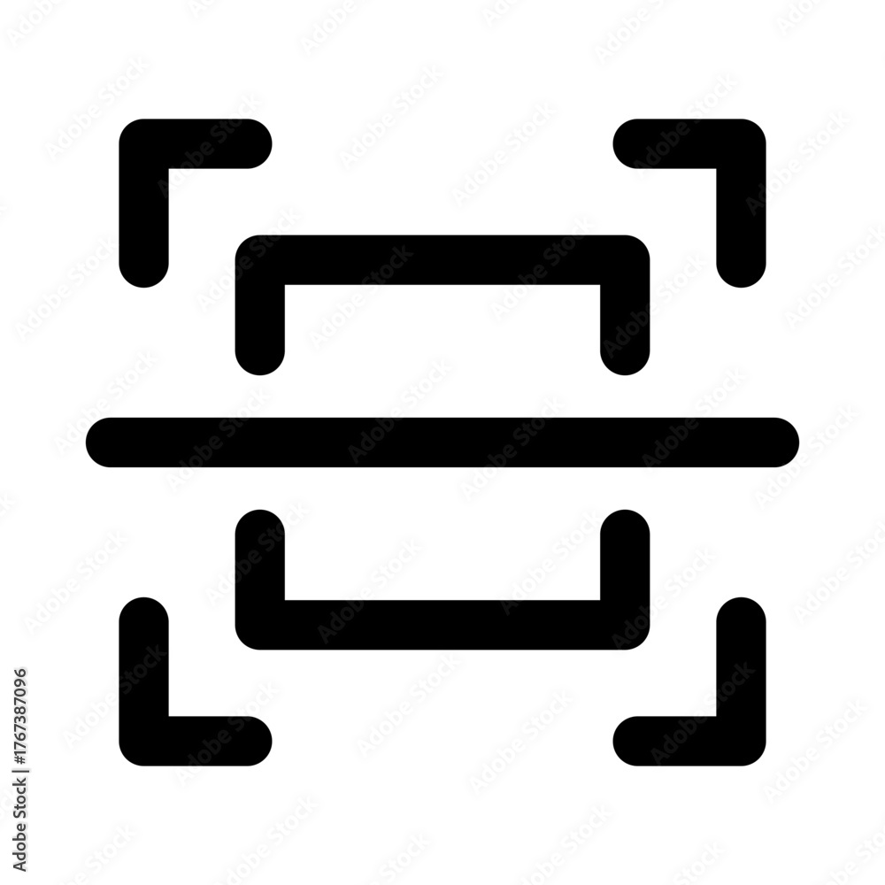เวกเตอร์ Stock Scan QR Code, Quick Scan, Secure Scan, Scanner icon in ...