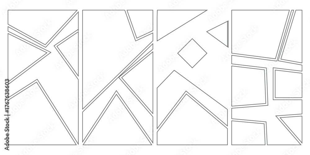 Cartoon comic book page templates manga storyboard panels, blank grids ...
