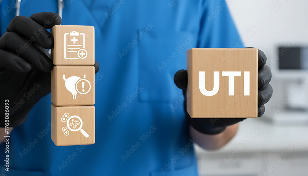 UTI Urinary Tract Infection Medical Concept. Modern diagnostics and ...