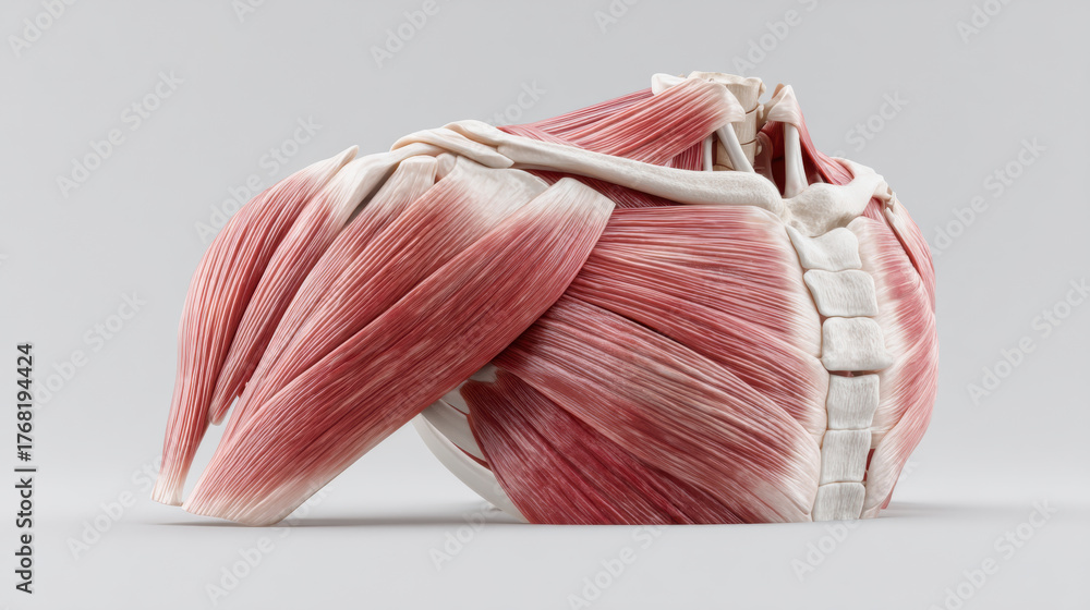 Shoulder Muscles, A minimalist detailed cross-section of the shoulder ...