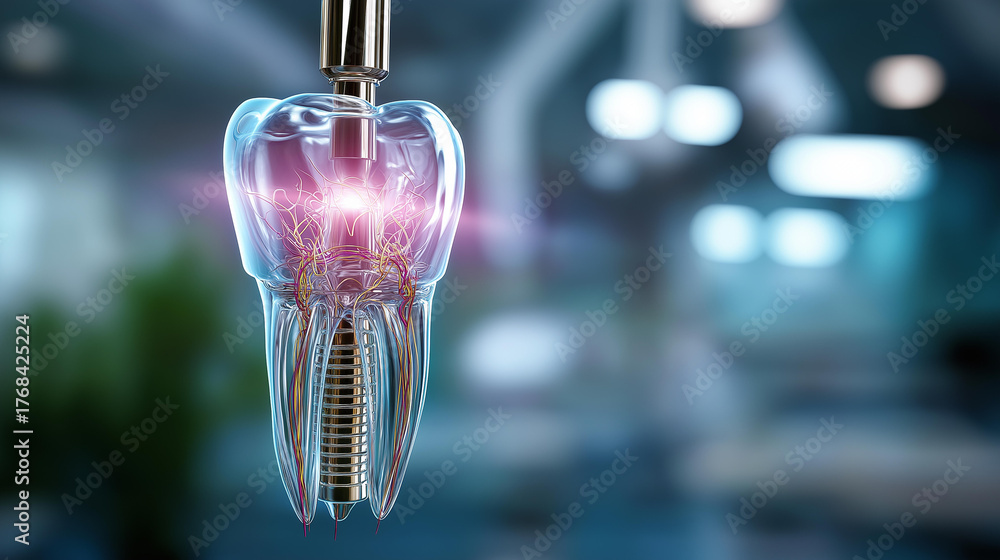 X ray showing completed root canal treatment no people visible filled ...