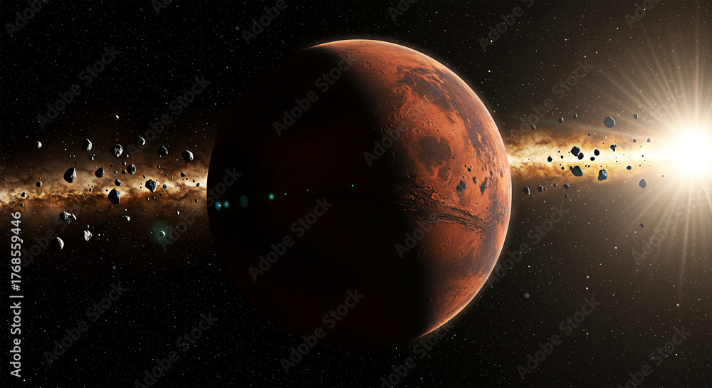 Mars from Space: A Stunning View of the Red Planet with the Milky Way ...