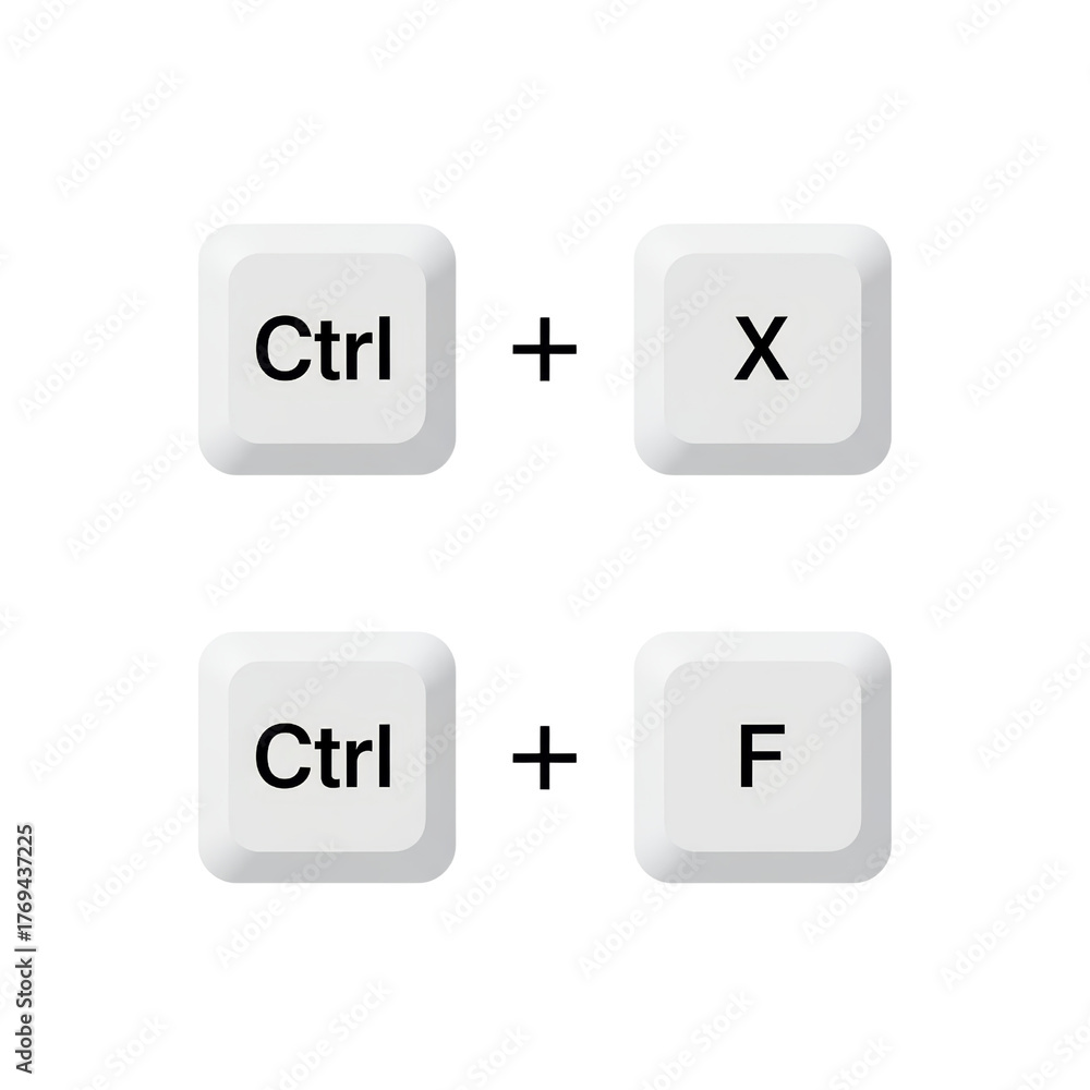 Keyboard shortcuts for editing on a transparent backdrop, using Ctrl X ...